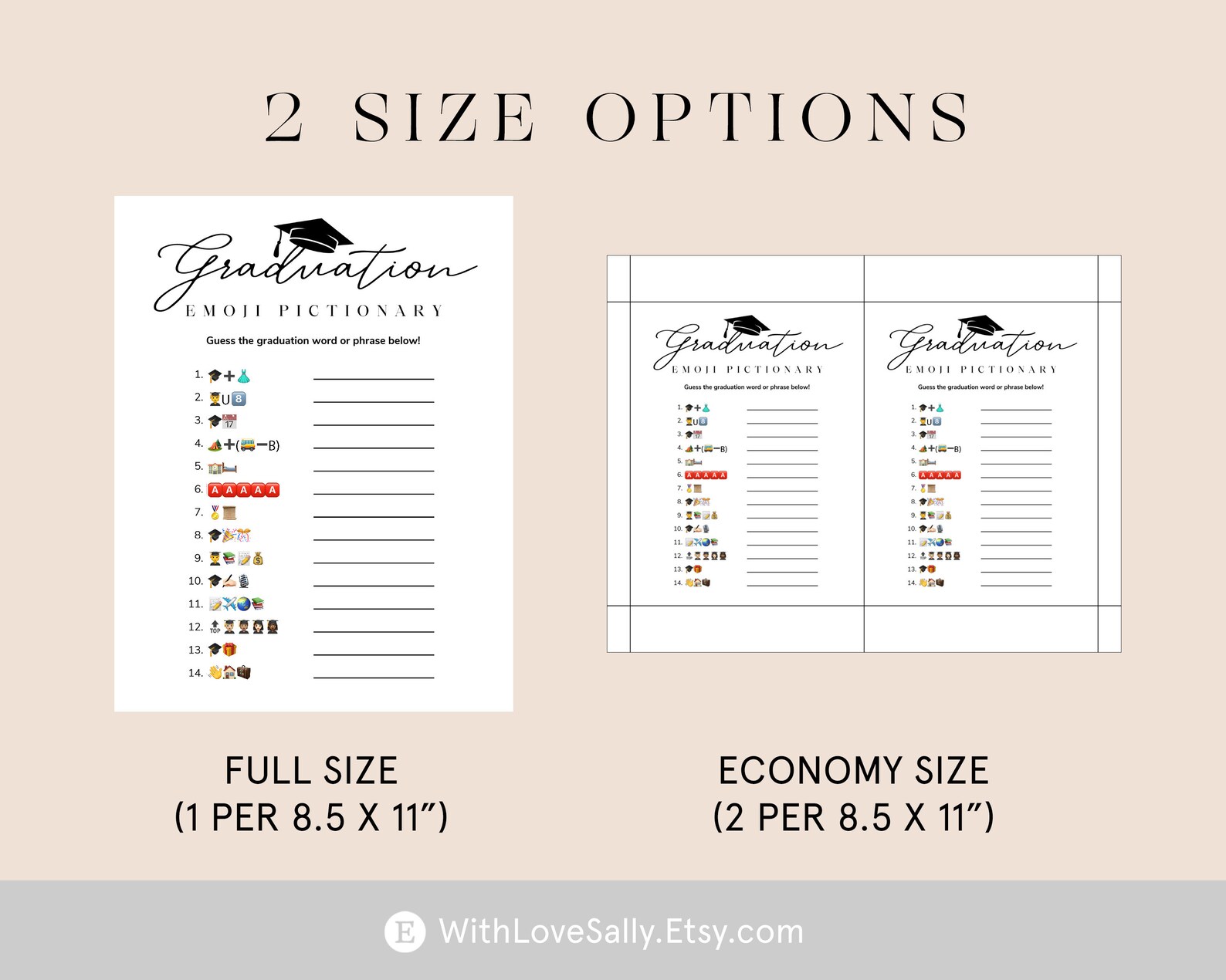 Graduation Emoji Pictionary Graduation Party Games Printable - Etsy UK