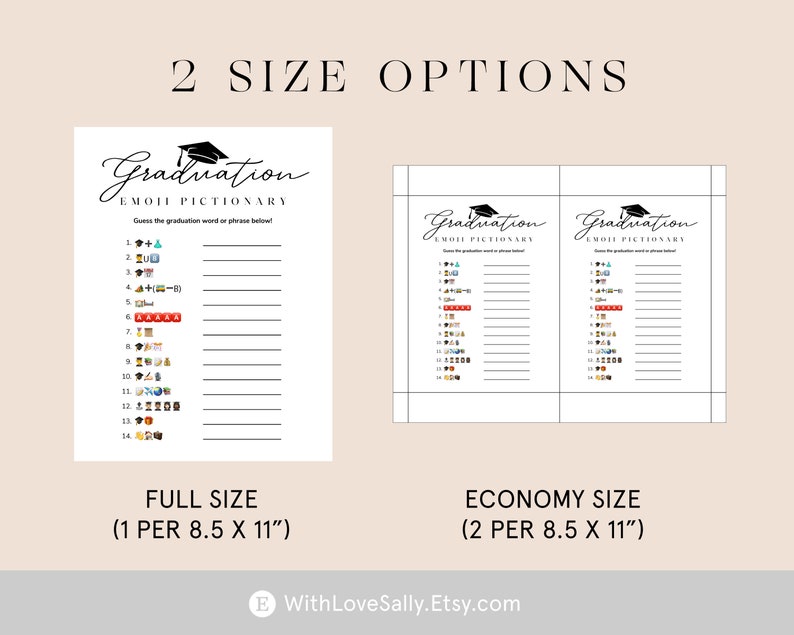 Graduation Emoji Pictionary Graduation Party Games Printable Emoji ...