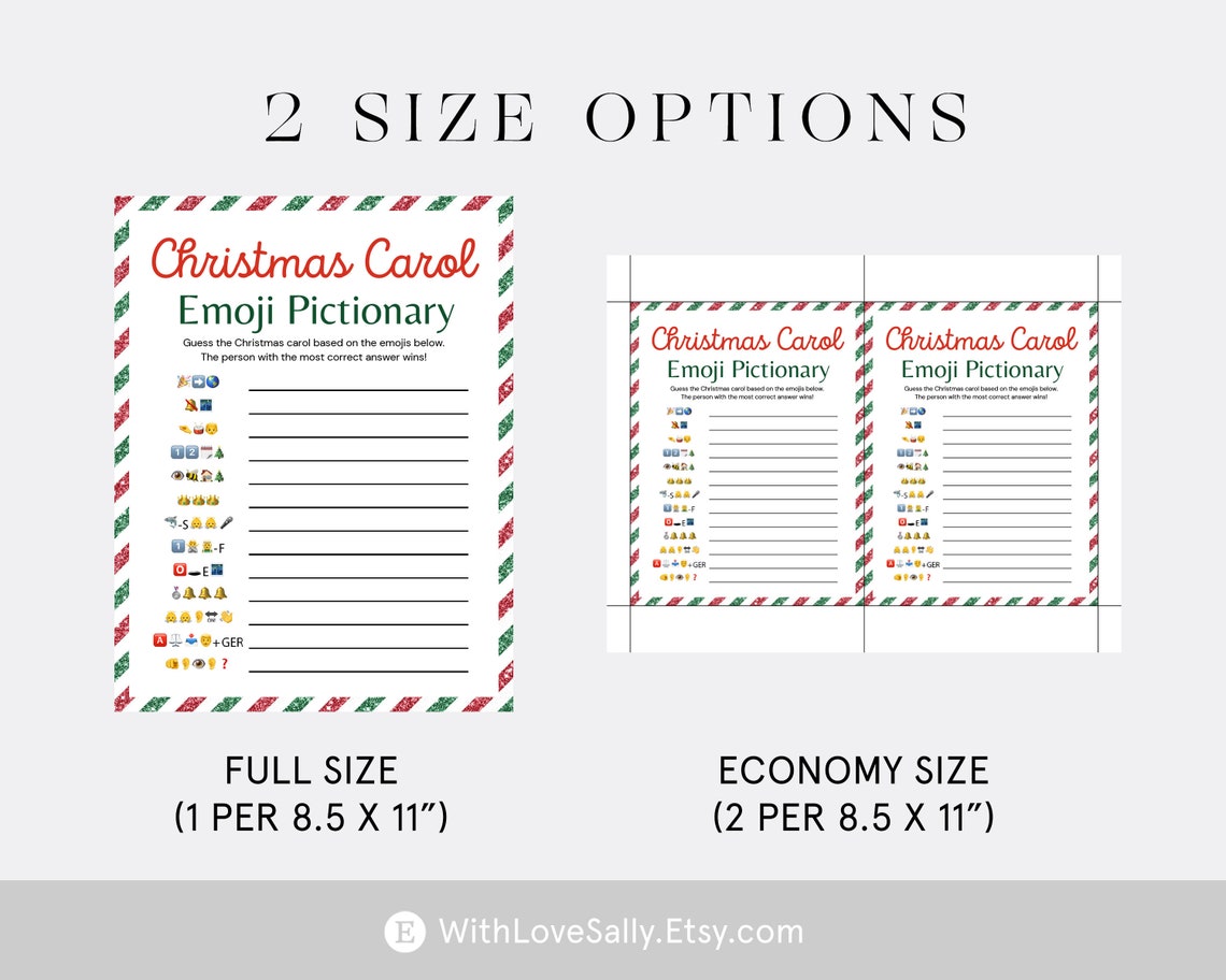 Christmas Carol Emoji Pictionary | Christian Christmas Game for Kids ...