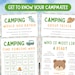 Camping Game Bundle Camping Activities for Kids Camp Party Dad Camping ...