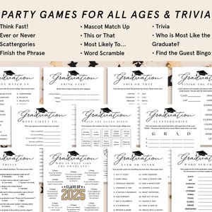 Graduation Party Game Bundle Graduation Party Class of 2025 Graduation ...