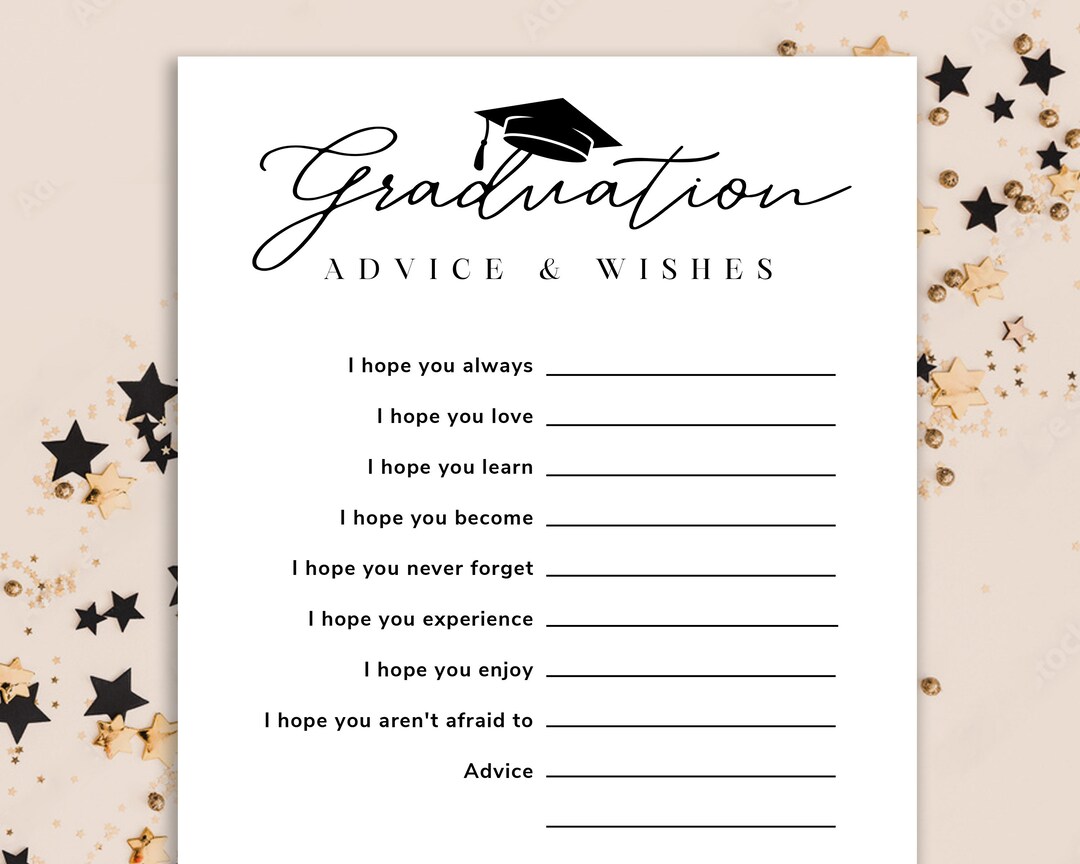 Graduation Advice Card Graduation Keepsake Class of 2024 Graduation ...