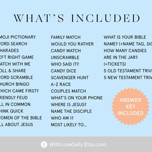 Bible Game Bundle Church Bible Games for Kids, Teens, Adults Christian ...