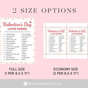 Valentines Day Love Song Game Printable Valentines Trivia for Kids and ...