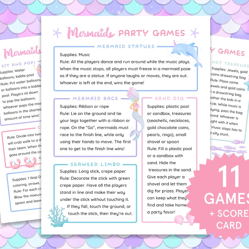 Mermaid Game - Etsy
