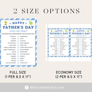 Fathers Day This or That Father's Day Games Fun Fathers Day Activities ...