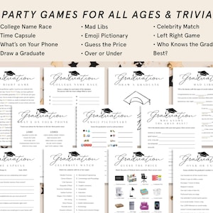 Graduation Party Game Bundle Graduation Party Class of 2024 Graduation ...