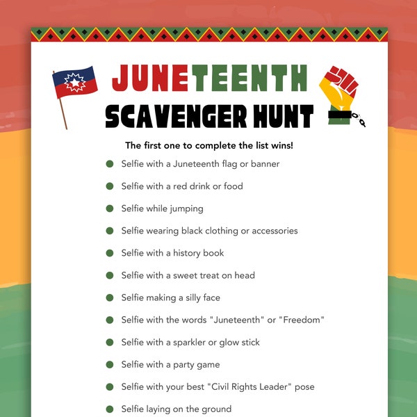 Black History Scavenger Hunt - Etsy