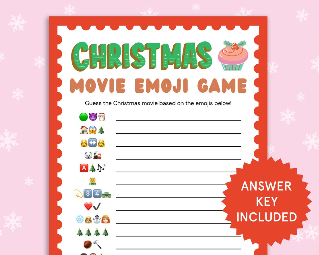 Christmas Movie Emoji Game | Christmas Emoji Pictionary | Printable ...