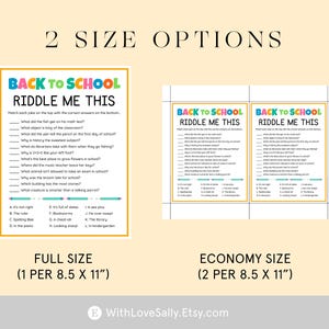 Back to School Riddle Me This Classroom Games Elementary Games Middle ...