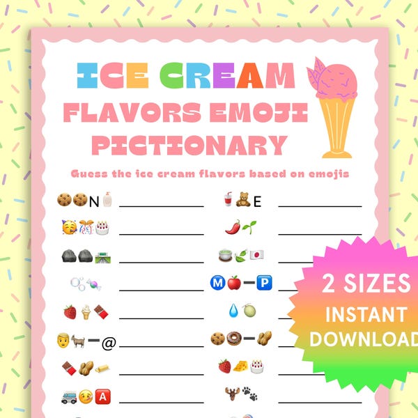 Ice Cream Trivia Quiz Questionnaire for Sweet National Dessert Games ...