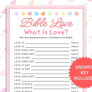 Love Bible Verses Game Bible Love Verses Quiz Printable Bible Games for ...