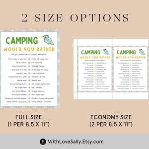 Camping Would You Rather Camping Games Camping Activities Kids Camping ...