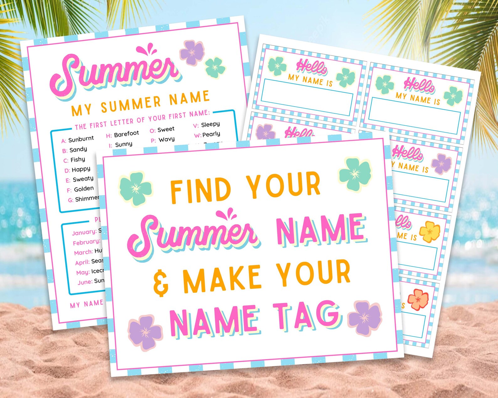 What's Your Summer Name Summer Games for Kids, Family Summer Games ...