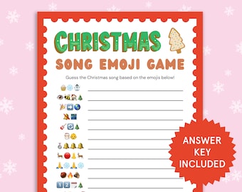 Christmas Songs Emoji Pictionary Christmas Games for Kids and Adults ...