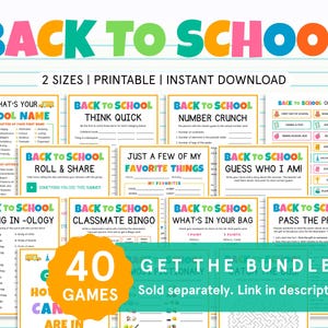 Back to School Bingo Game Classroom Bingo First Day of School ...