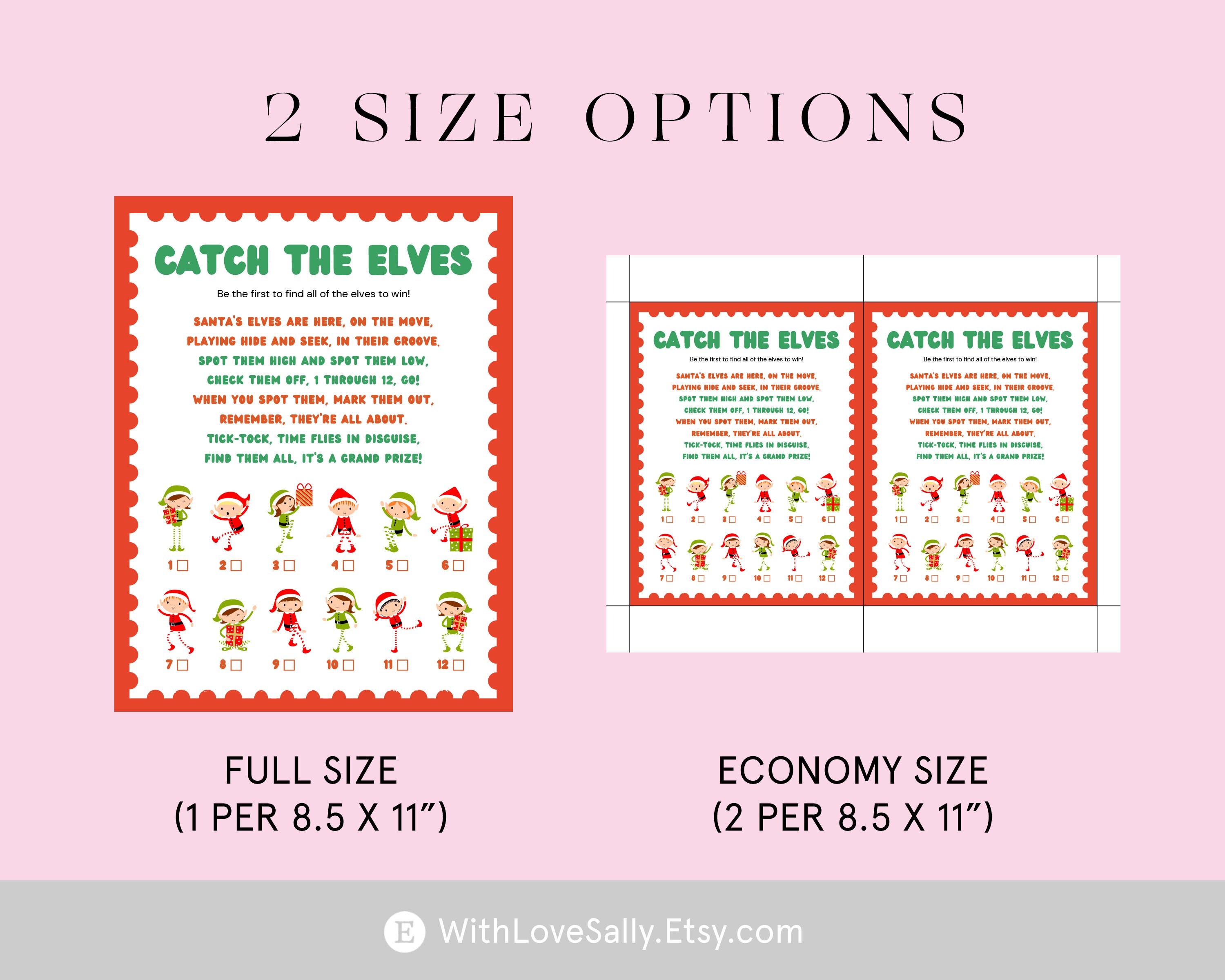 Catch the Elves Elf Treasure Hunt Fun Christmas Printable - Etsy