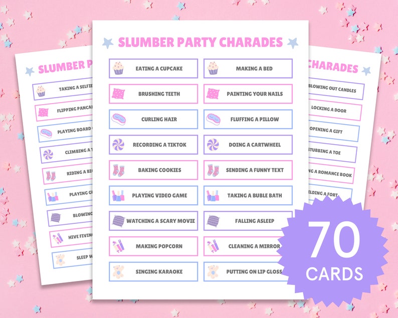 Charades | Sleepover Games | Girls Slumber Party Activities | Teen ...