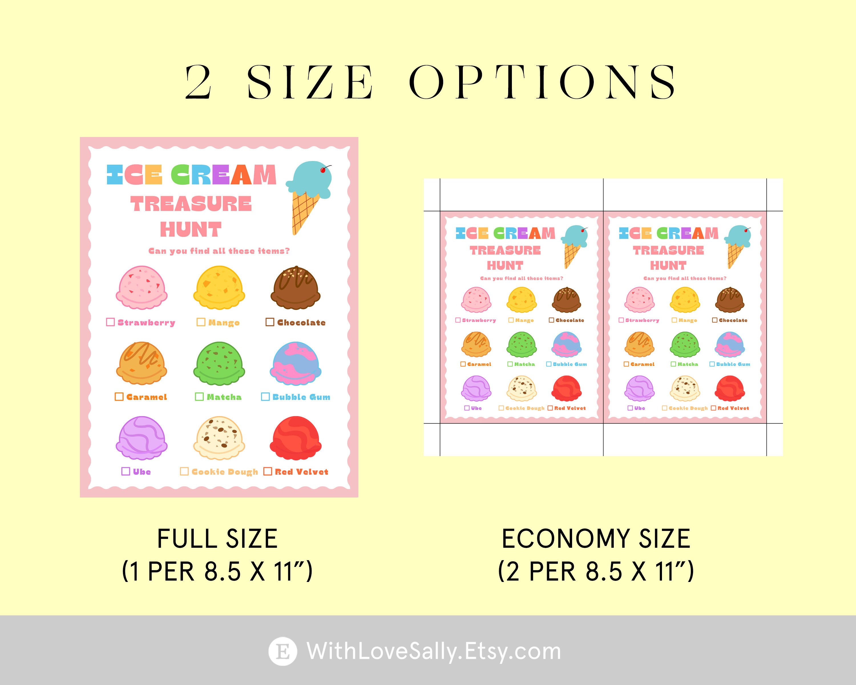 Ice Cream Treasure Hunt Ice Cream Party Games Birthday Party Kids ...