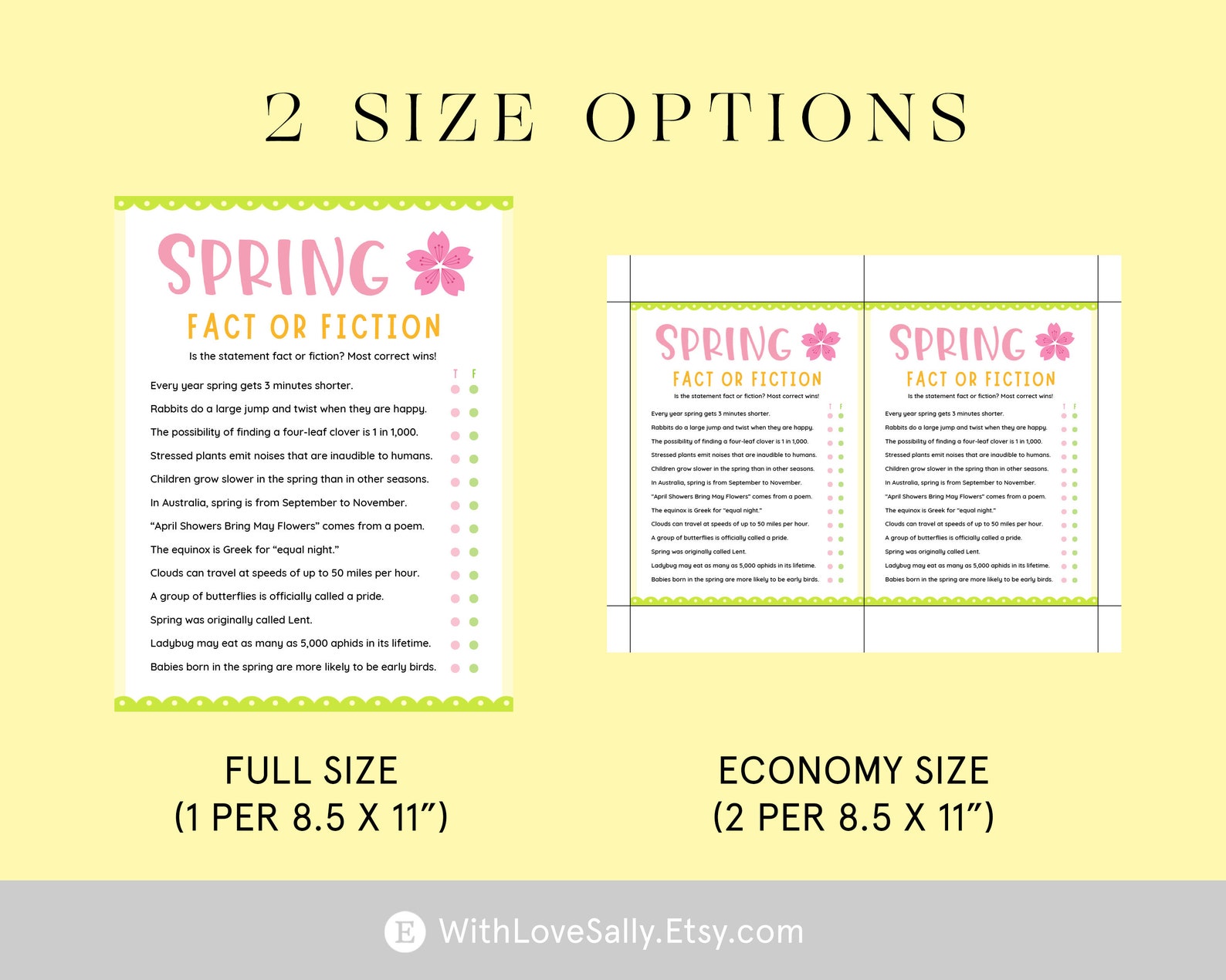 Spring Fact or Fiction Game Printable Spring Activities for Kids ...
