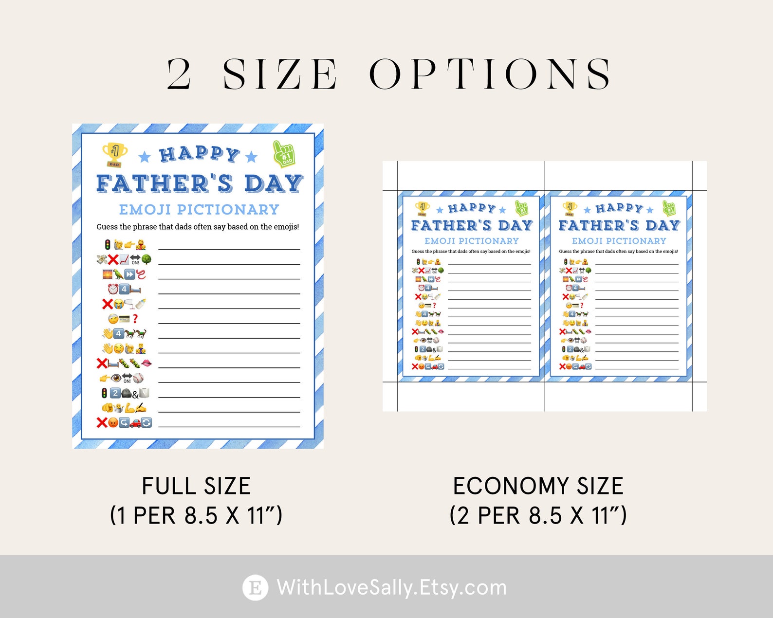 Father's Day Emoji Pictionary Father's Day Games Family Game Fun Father ...