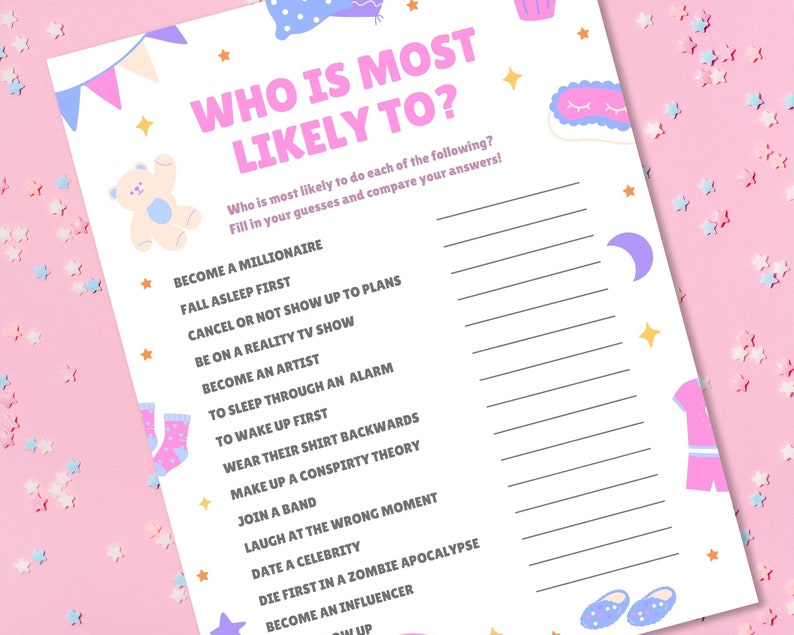 Who is Most Likely to Game | Teen Girl Birthday Game | Slumber Party ...