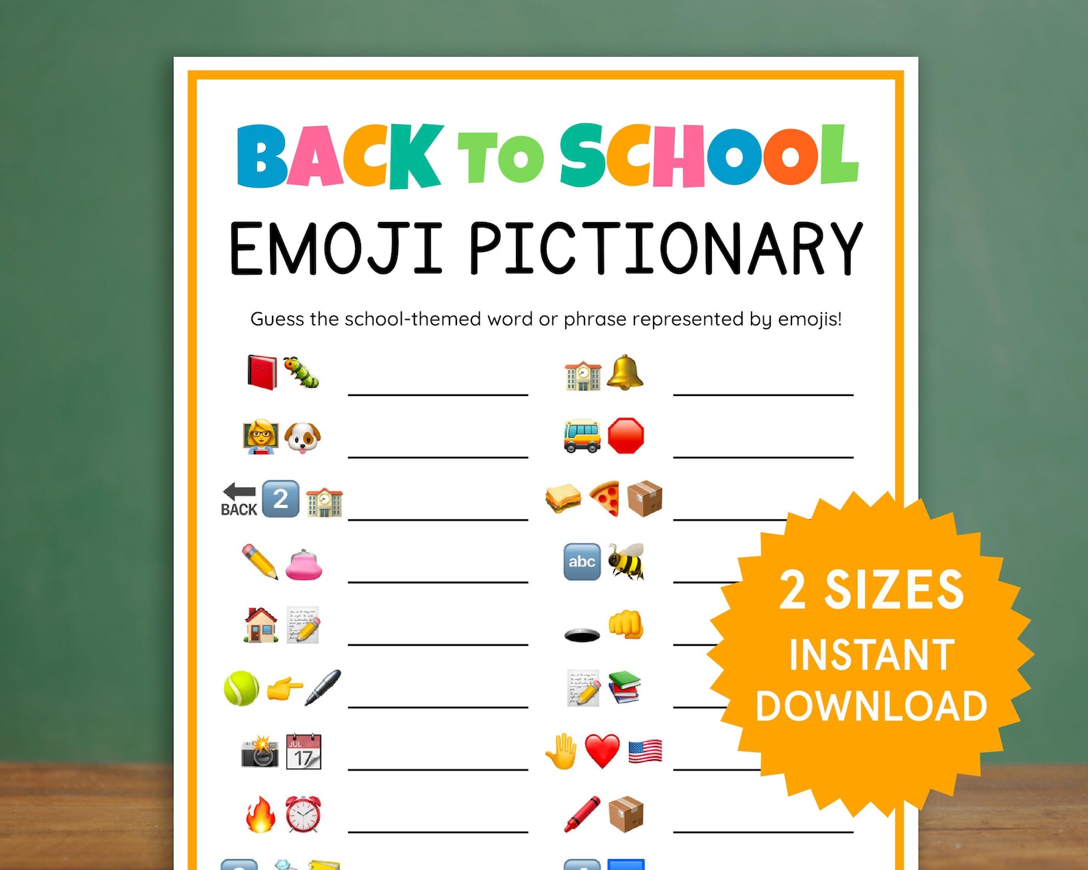 Back to School Emoji Pictionary Classroom Games Elementary Games Middle ...