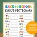 Back to School Emoji Pictionary Classroom Games Elementary Games Middle ...
