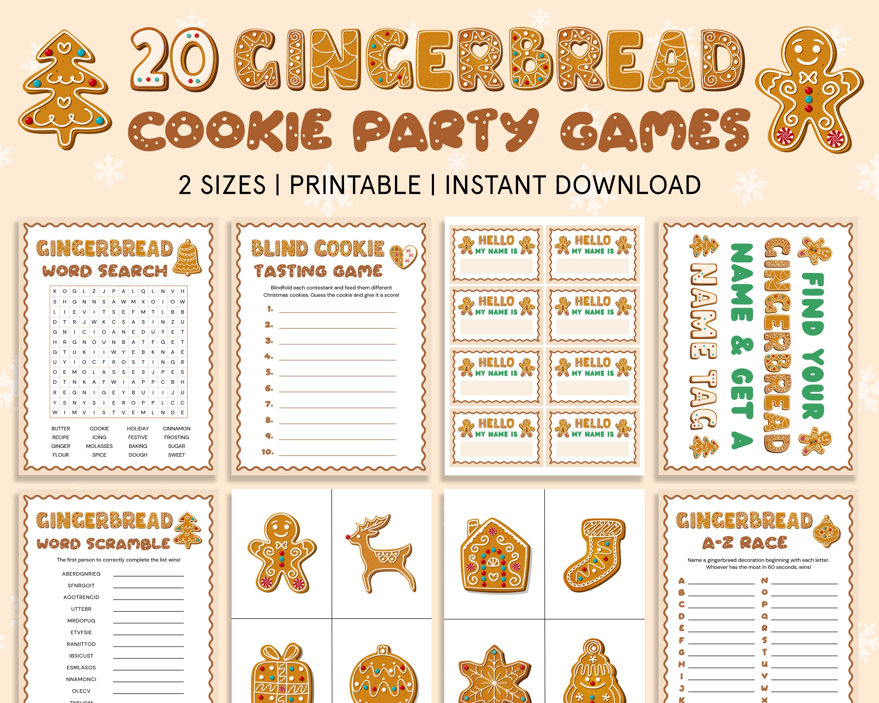 Gingerbread Games Fun Christmas Games for Kids, Adults, Family ...