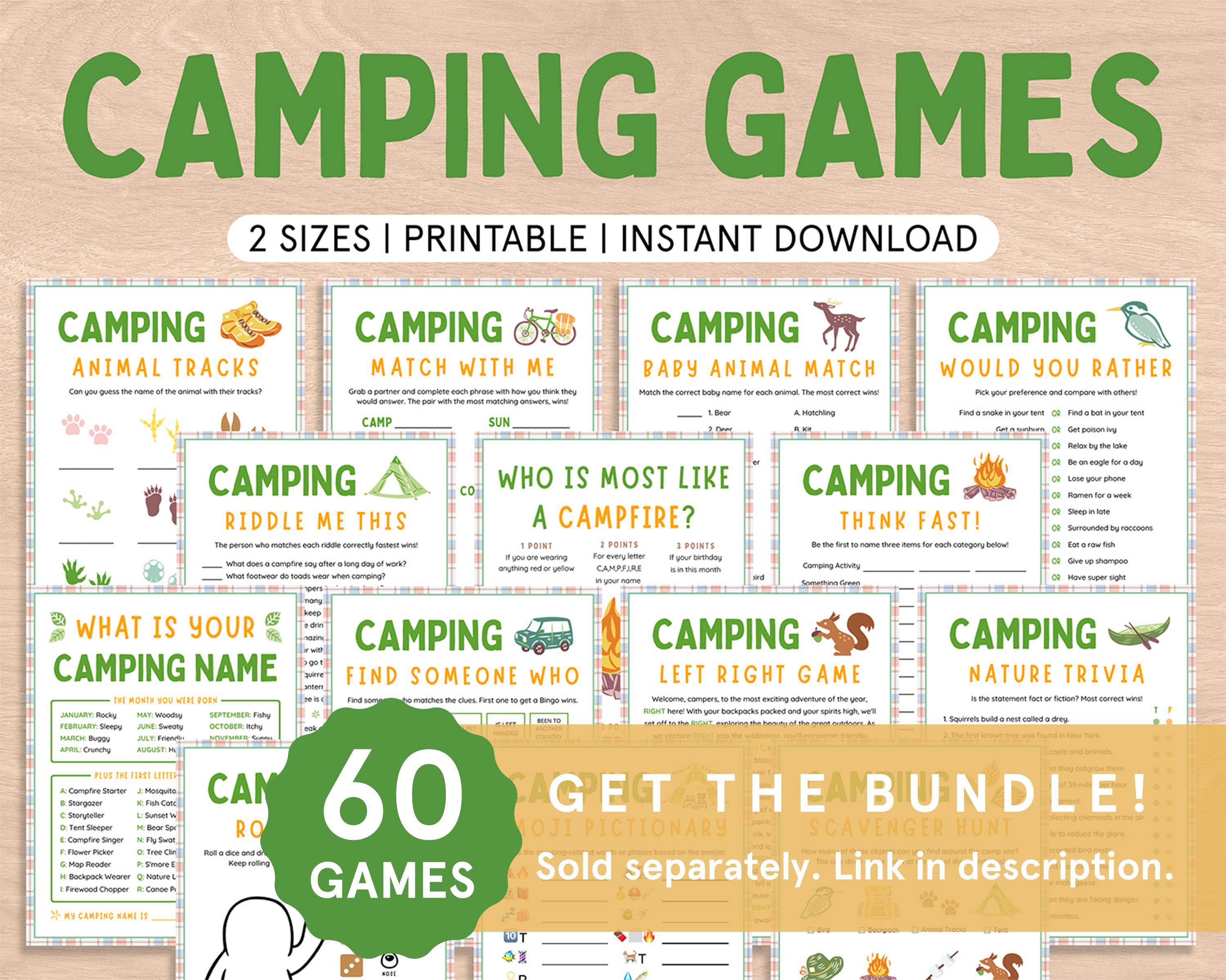 Camping Left Right Game Camping Activities for Kids Camping Games ...