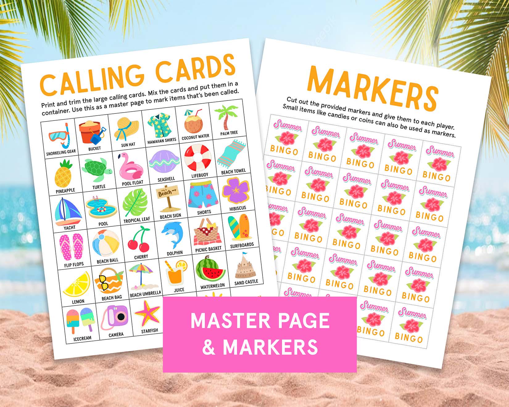 Summer Bingo Summer Activities for Kids Family Summer Games Summer ...
