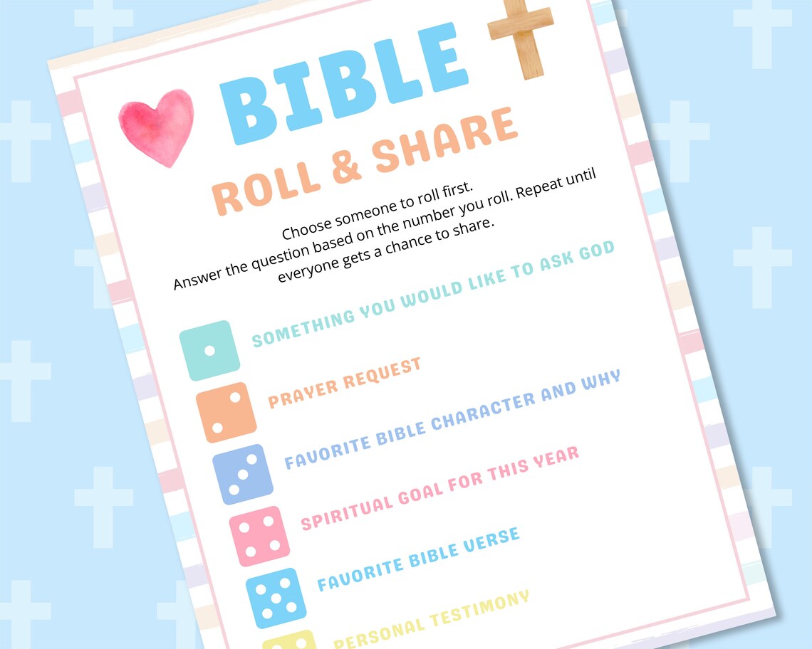 Christian Roll and Share | Sunday School Activities | Kids Bible Study ...