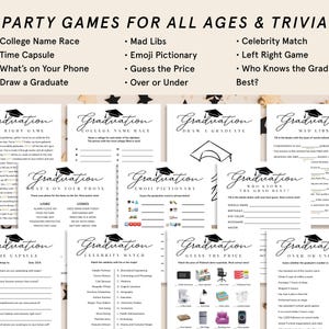 Graduation Party Game Bundle Graduation Party Class of 2025 Graduation ...