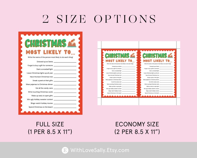 Christmas Most Likely to | Fun Christmas Printable Games | Christmas ...