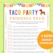 Taco Craft Cut and Paste Activities Paper Template Cinco De Mayo ...