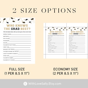 Graduation Who Knows the Grad Best | How Well Do You Know the Graduate ...