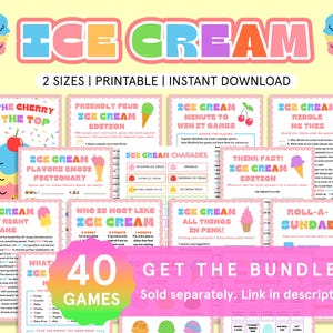 Ice Cream Minute to Win It Summer Activities for Kids Birthday Games ...