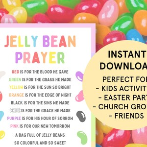 Jelly Bean Prayer Easter Christian Easter Gift Tags Basket Stuffer ...