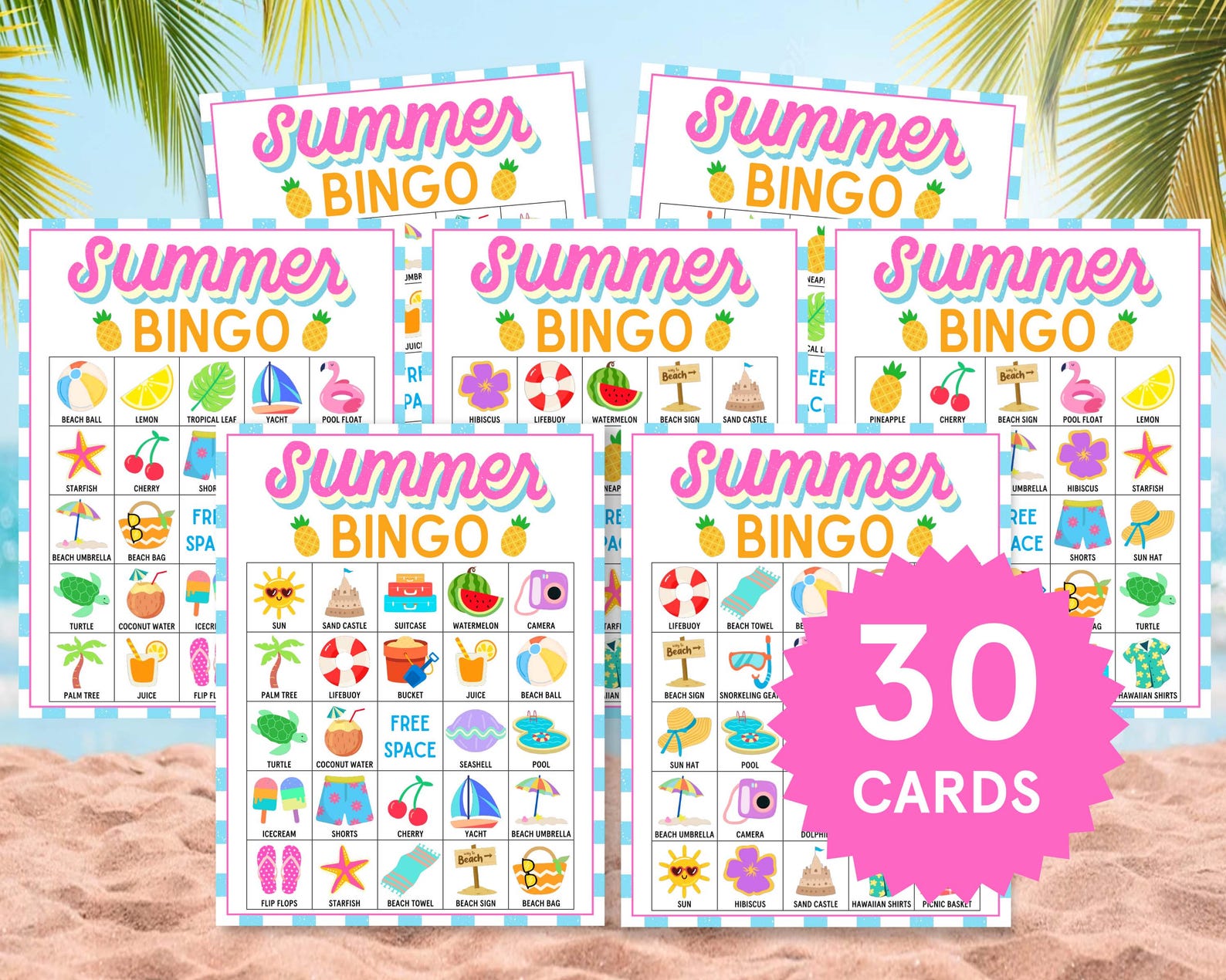 Summer Bingo Summer Activities for Kids Family Summer Games Summer ...
