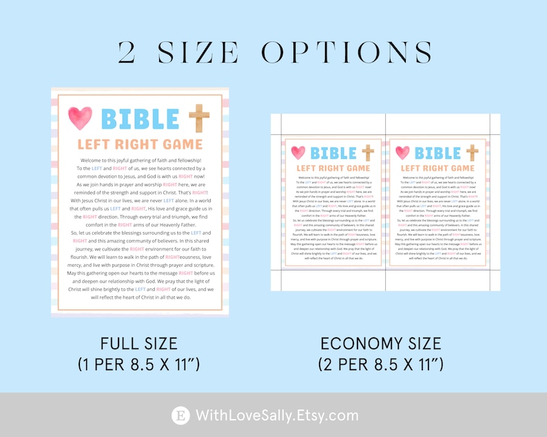 Church Left Right Game Sunday School Bible Study Games Bible Game ...