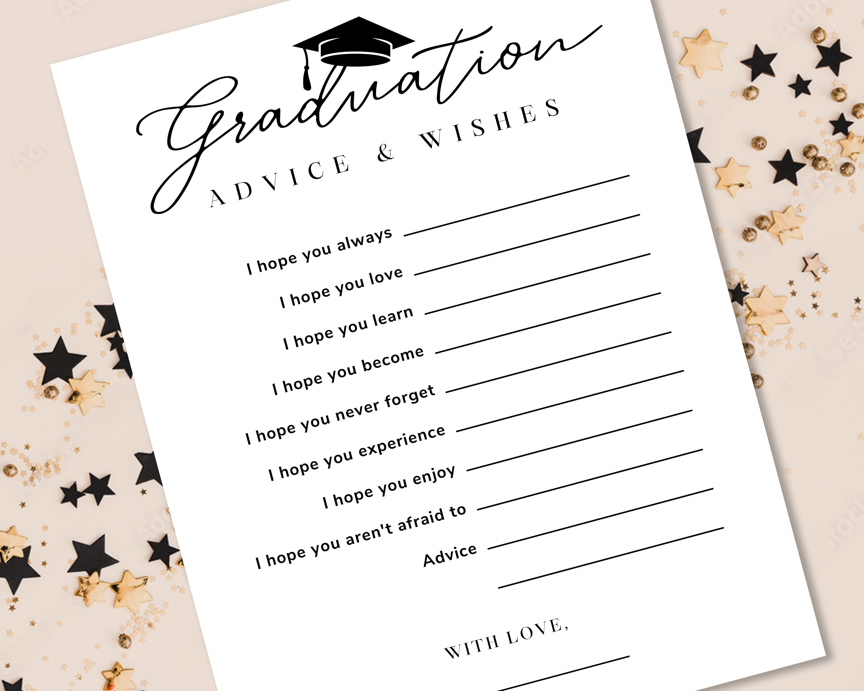 Graduation Advice Card Graduation Keepsake Class of 2026 Graduation ...