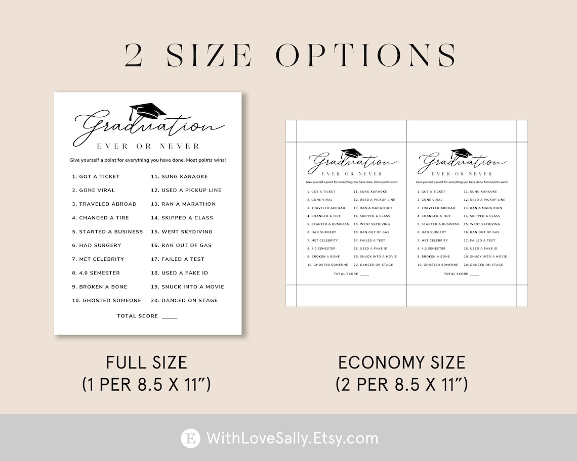 Graduation Party Game Bundle Graduation Party Class of 2025 Graduation ...
