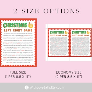 Christmas Left Right Game Christmas Gift Swap Gift Exchange Game ...