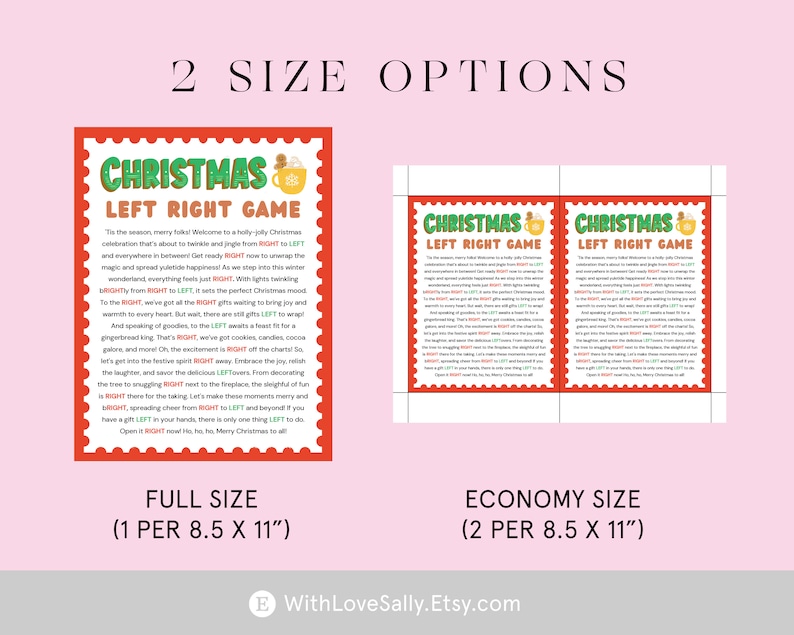 Christmas Left Right Game | Christmas Gift Swap | Gift Exchange Game ...