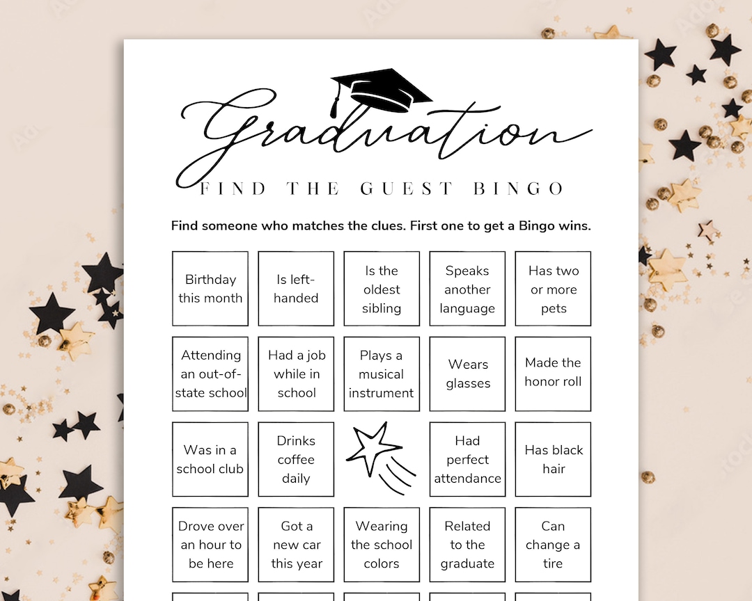 Graduation Bingo Graduation Games High School Graduation College ...