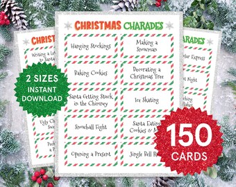 Christmas Charades | Printable Christmas Pictionary Cards | Christmas ...