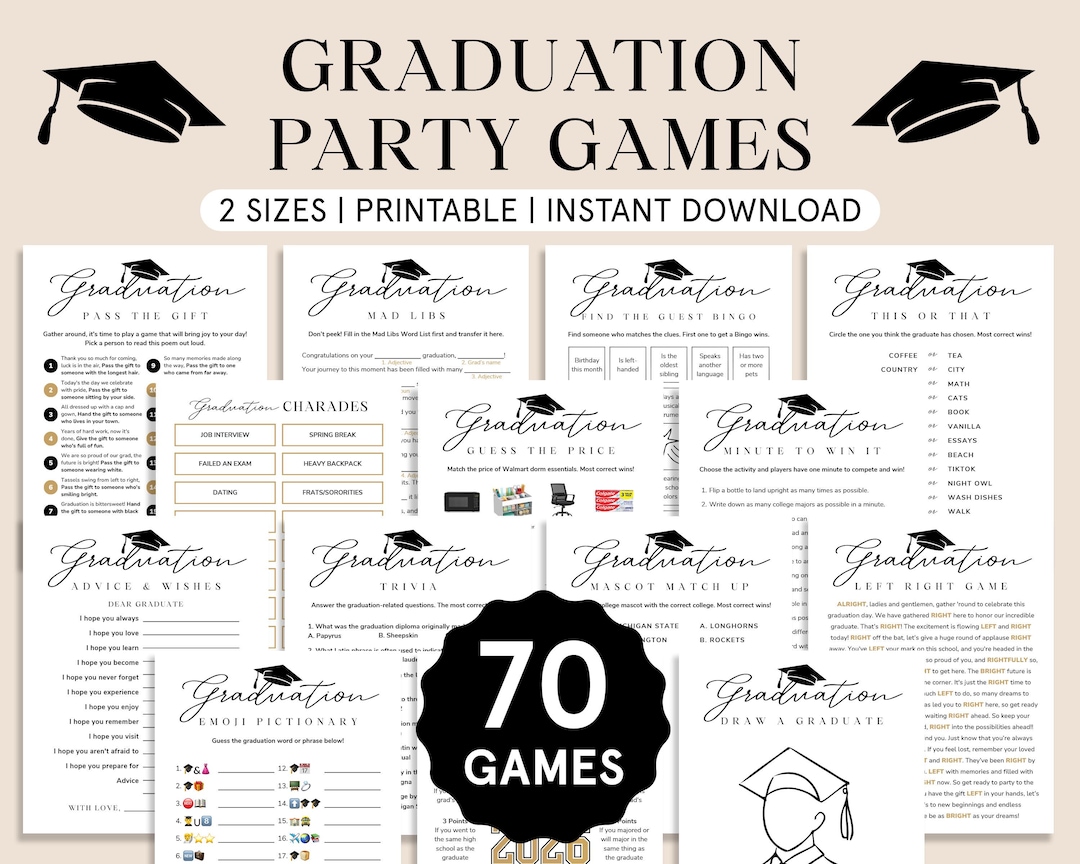 Graduation Party Game Bundle Graduation Party Class of 2026 Graduation ...