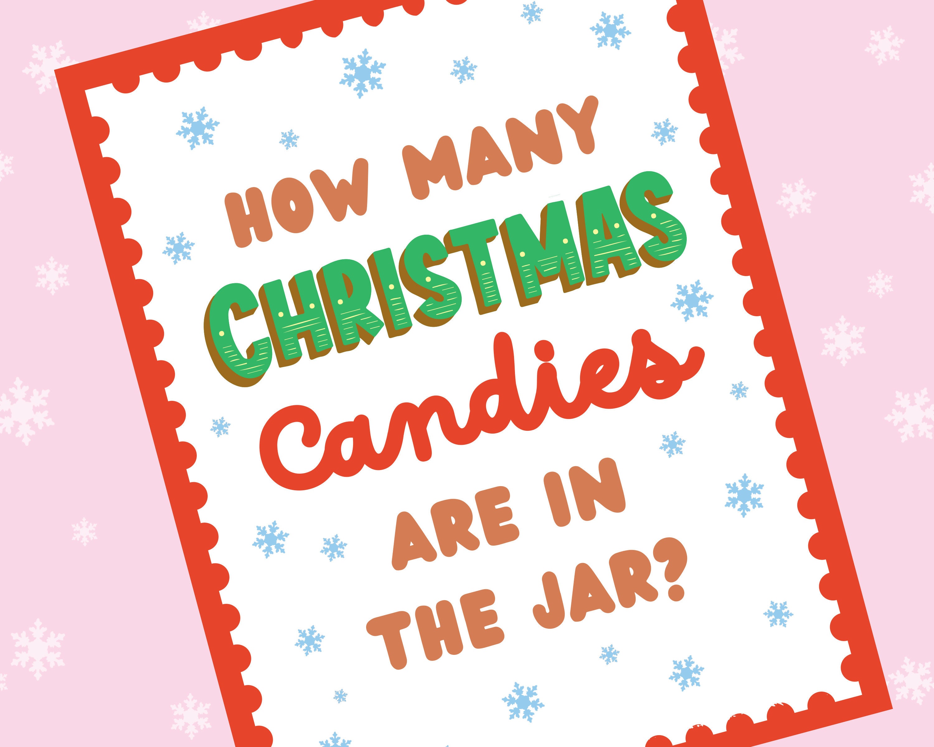 Christmas How Many Candies Are in the Jar | Candy Guessing Game ...