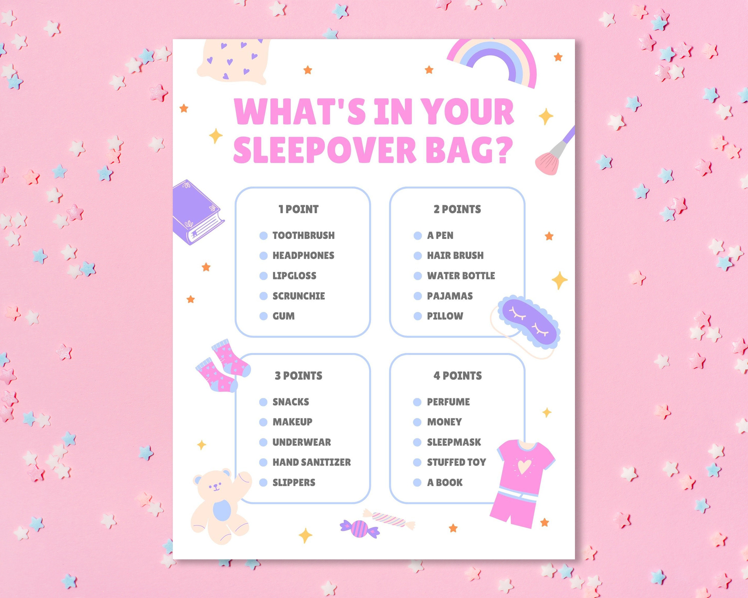 What's in Your Sleepover Bag | Fun Slumber Party Games | Pajama Party ...