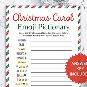 Christmas Carol Emoji Pictionary | Christian Christmas Game for Kids ...